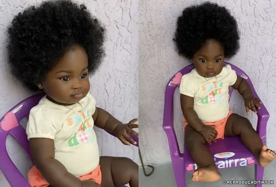 Bebê que parece uma boneca conquista a internet com sua beleza - AM News